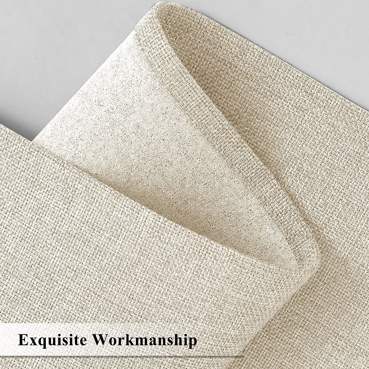 Linen Armrest Covers for Sofa, Beige Cream Armrest Covering for Chair, Armchair Slipcover for Living Room Couch Loveseat Recliner Armrest Cover Arm Covers Protector for Pets, Sets of 2, Champagne