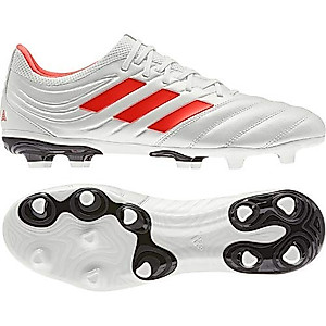 adidas Men's Copa 19.3 Firm Ground, Off White/Solar red/Black, 7 M US