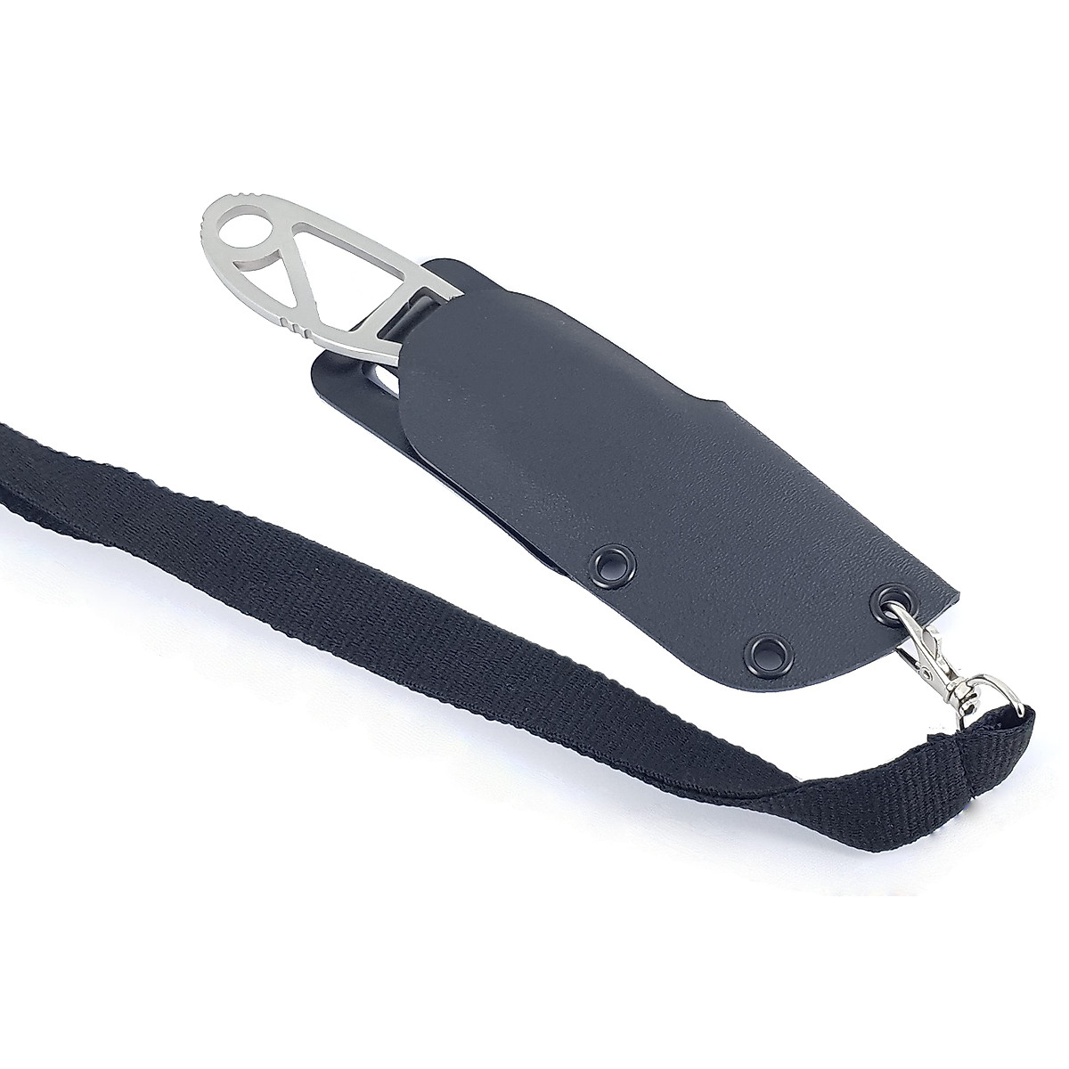 JEO-TEC Nº12 Bushcraft Outdoor Belt and Neck Knife, Overall Length: 6.57", Stainless Steel MV-58, Kydex Sheath, Handmade in Spain