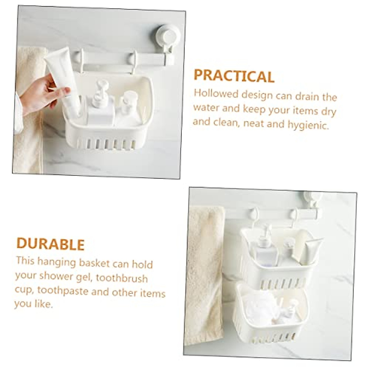 BESPORTBLE Hanging Storage Basket Toy Baskets Tub Organizer for Bathtub Bath Toy Storage Basket Shower Head Bathroom Organizer Bathroom Pantry Holder Shower Supply Hanging Shower Basket