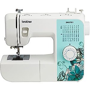 Brother 37-Stitch Free Arm Sewing Machine, 12" x 5.8" x 15.3", White