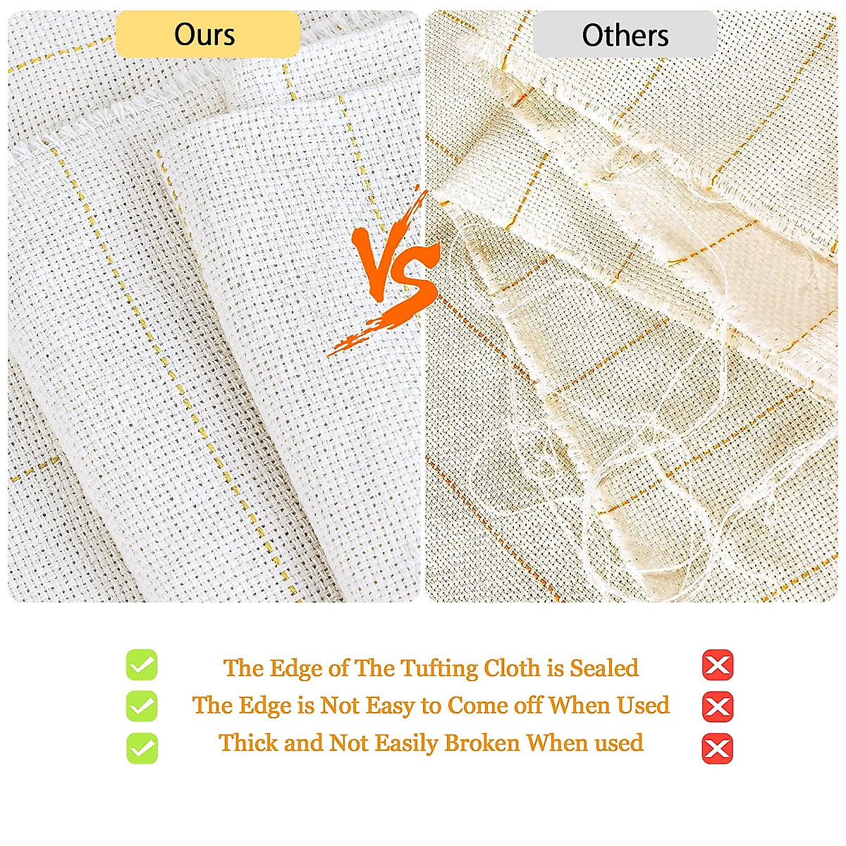 zowwfast 79" x 85" Tufting Cloth with Marked Lines, Punch Needle Fabric for Punch Needle, Cut/Loop Pile Tufting Gun Perfect Tufting Fabric for Rug Hooking, Punch Needle Frame