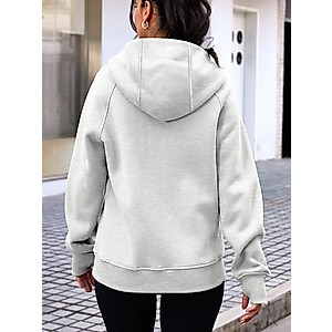 Trendy Queen Womens Fleece Jackets Full Zip Sweatshirts Oversized Hoodies Long Sleeve Sweaters With Pockets Winter Fall Outfits Y2k Fashion Teen Girls Clothes