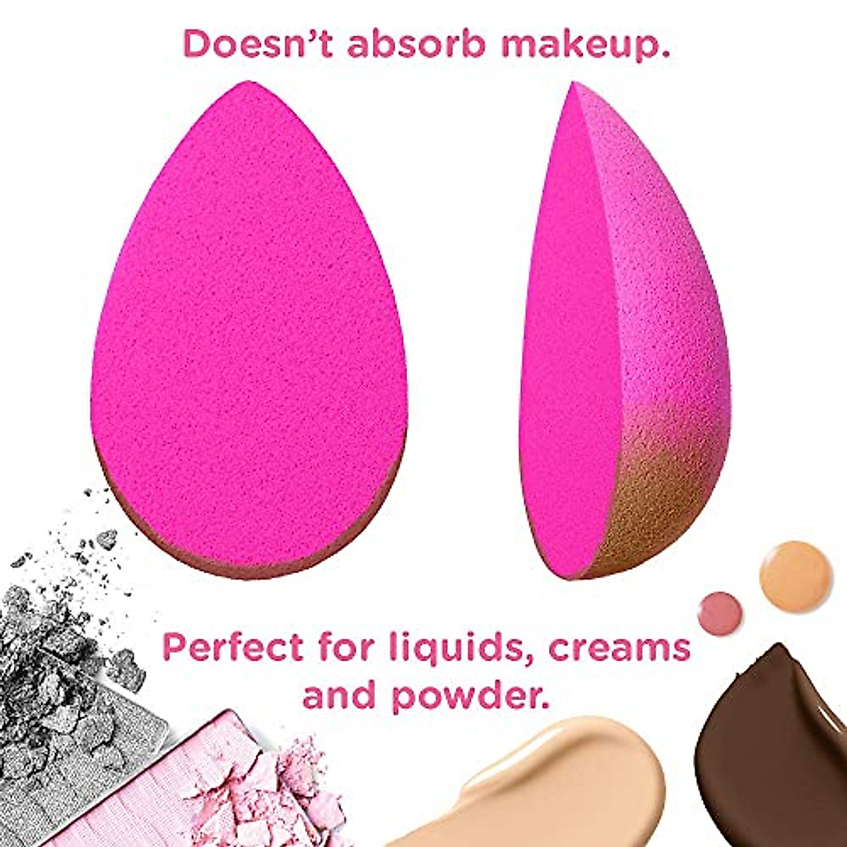 BEAUTYBLENDER Original Pink and Nude Blender, Makeup Sponges for Blending Liquid Foundations, Powders & Creams. Flawless, Professional Streak Free Application, Vegan, Cruelty Free and Made in The USA