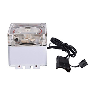 CPU Water Cooling Pump,3000RPM Fast Heat Dissipation Computer Pump 800L/H 3.5 Meters Pump Head PC Pump (White)