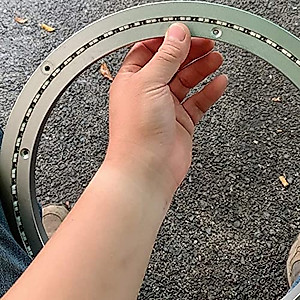 8/12/32 Inch Heavy Duty Steel Lazy Susan Bearing,Heavy Duty Aluminium Rotating Lazy Susan Turntable,360 Degree Rotating Turn Table Ring,Various sizes to choose from (Color : Silver, Size : 350mm (14