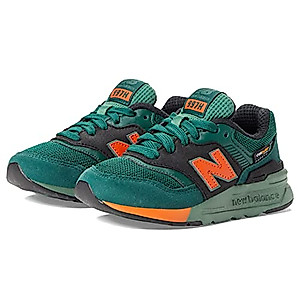 New Balance Baby Girls Kids 997H Bungee Lace Sneaker, Nightwatch Green/Jade, 4 Wide Infant