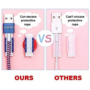 [2022 Advanced Styles]DIY Protector Stitch Set,Data Cable USB Charger Data Line Earphone Wire Saver Protector Compatible for iPhone 11 Pro Max XS XR X 7 8 Plus iPad iPod Series (Stitch)