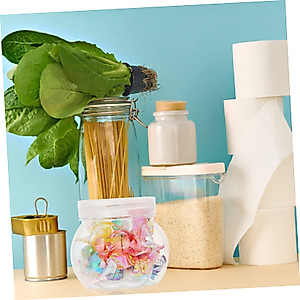 DOITOOL 12pcs Pet Pumpkin Jar Airtight Glass Jars Navideños Clear Container Halloween Bakery Boxes Loose Tea Canister Christmas Candy Jar Candy Container Packing Jar Candy Jars