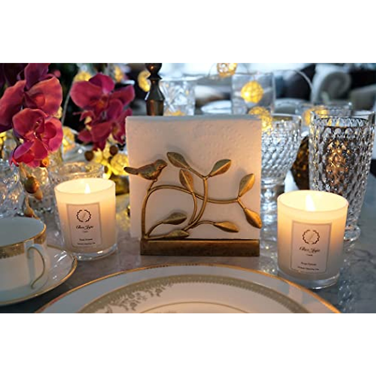 Chez Juju Natural Soy Wax Candle | Peony & Blush Suede | Luxurious Scented Candle Fragrance Aromatherapy | Clean Burning | Handcrafted | Plant-Based Vegan Eco Friendly | Pure Fine Essential Oils