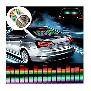 WONFAST® Sound Music Beat Activated Car Sticker Equalizer Rhythm LED Flash Light Audio Voice Rhythm Lamp (90x10cm)