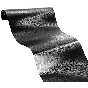 V2 Hex Carbon Black Vinyl Car Wrap (1.5ft x 5ft)