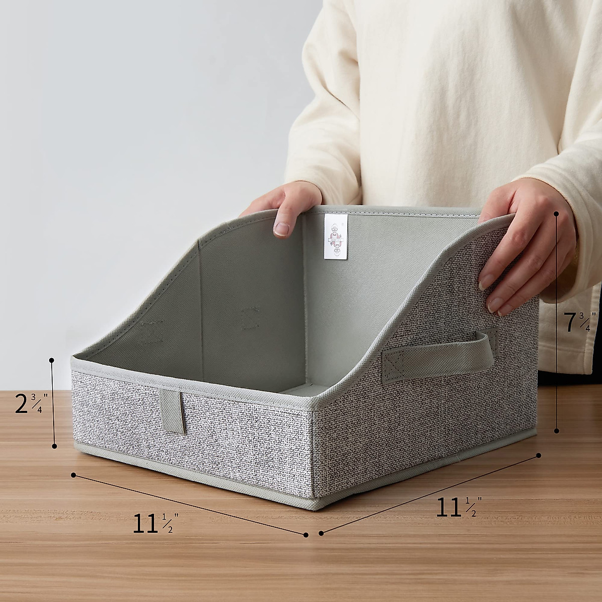 GRANNY SAYS Bundle of 3-Pack Storage Bins with Handles & 1-Pack Hanging Storage Shelves