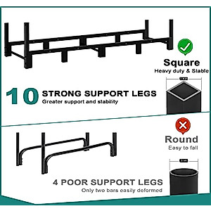 Fandature 8Ft Firewood Rack Adjustable Fireplace Wood Holder For Outdoor Indoor Storage Log-Heavy Duty Fire Log Lumber Stand Stacker, Black