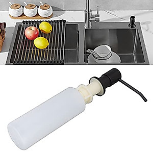 Soap Dispenser for Kitchen Sink,300ml Sink Soap Dispenser,Stainless Steel Bathroom & Kitchen 360° Rotation Sink Soap Dispenser for Hand Sanitizer & Dish Soap