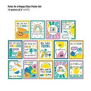 Carson Dellosa Happy Place Classroom Bright Classroom Decor Bundle, Classroom Calendar & Welcome Bulletin Board, Bulletin Board Letters, Classroom Decor Set, Motivational Poster Set (706 pc)