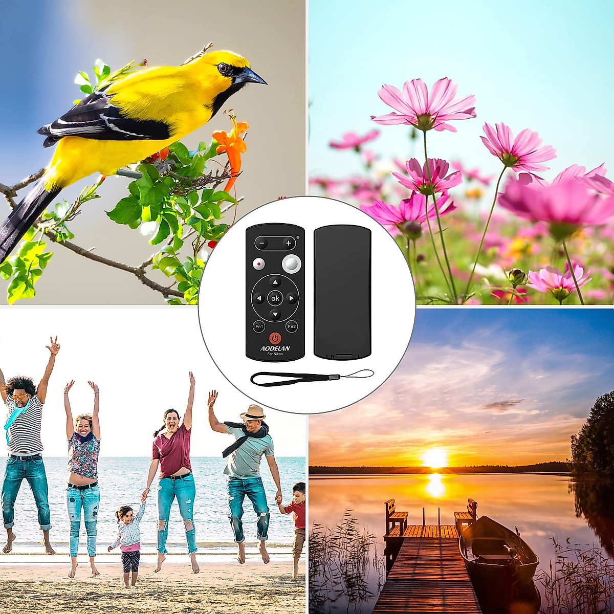 Aodelan Wireless Remote Control for Nikon COOLPIX P950 P1000 Z50 B600 A1000 Z30 Z6 II Z7 II Zfc Z fc,Camera Remote Shutter Release Replaces Nikon ML-L7