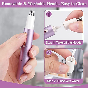 StepOK Nose Hair Trimmer, 3 in 1 Electric Nose & Ear Hair Trimmer, Eyebow Trimmer, Face Razor, USB Rechargeble for Men Women