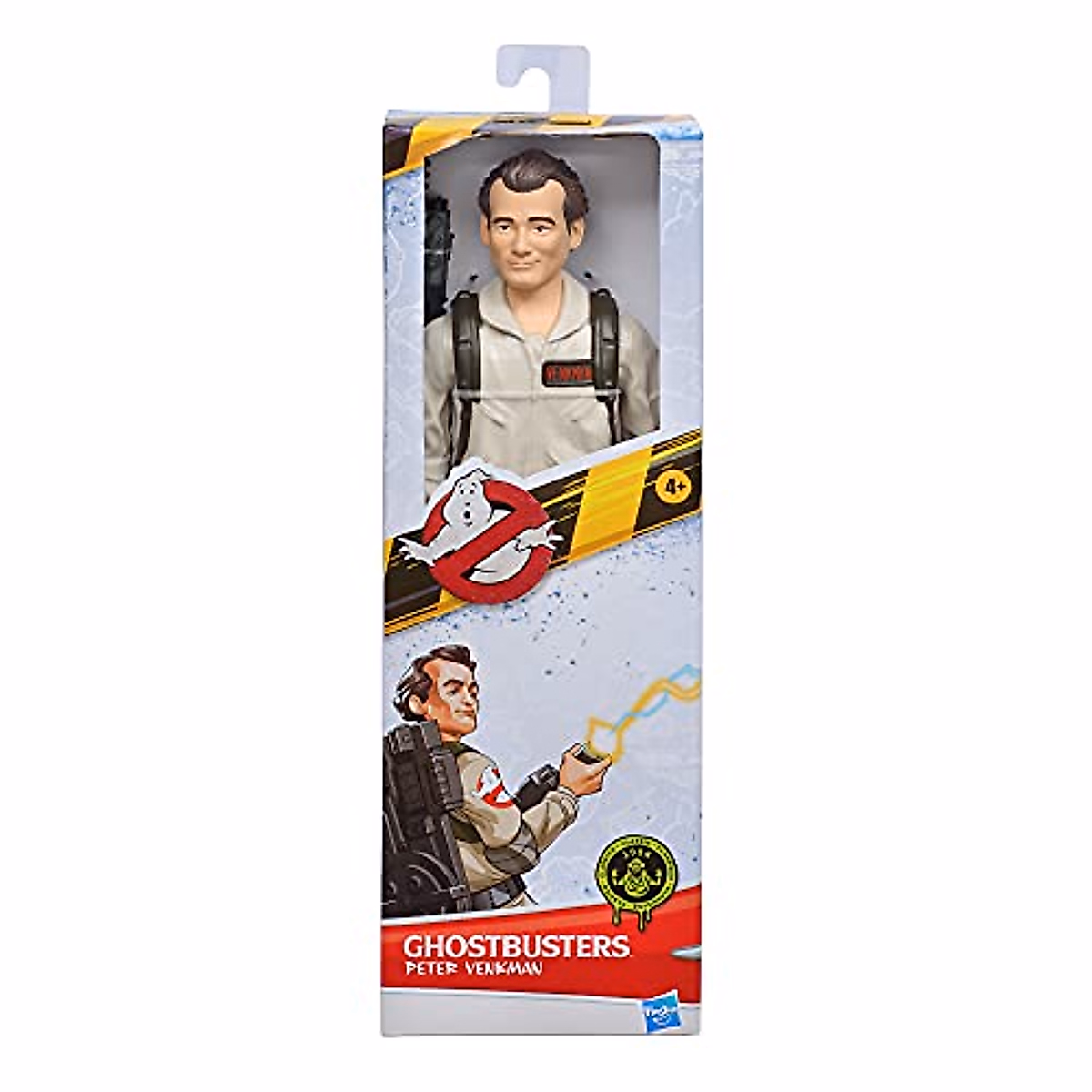 Ghostbusters Hasbro Peter Venkman Toy 12-Inch-Scale Classic 1984 Action Figure with Proton Blaster Accessory, for Kids Ages 4 and Up (E9788)