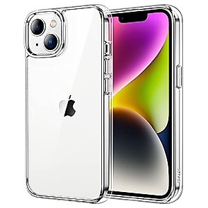 JETech Case for iPhone 14 6.1-Inch, Non-Yellowing Shockproof Phone Bumper Cover, Anti-Scratch Clear Back (Clear)