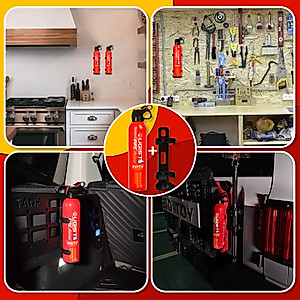 3Pcs Fire Extinguisher for home with Bracket Ougist 620ml Fire Extinguishers for the House/Car/Kitchen, which can prevent re-ignition-Easy to Clean.