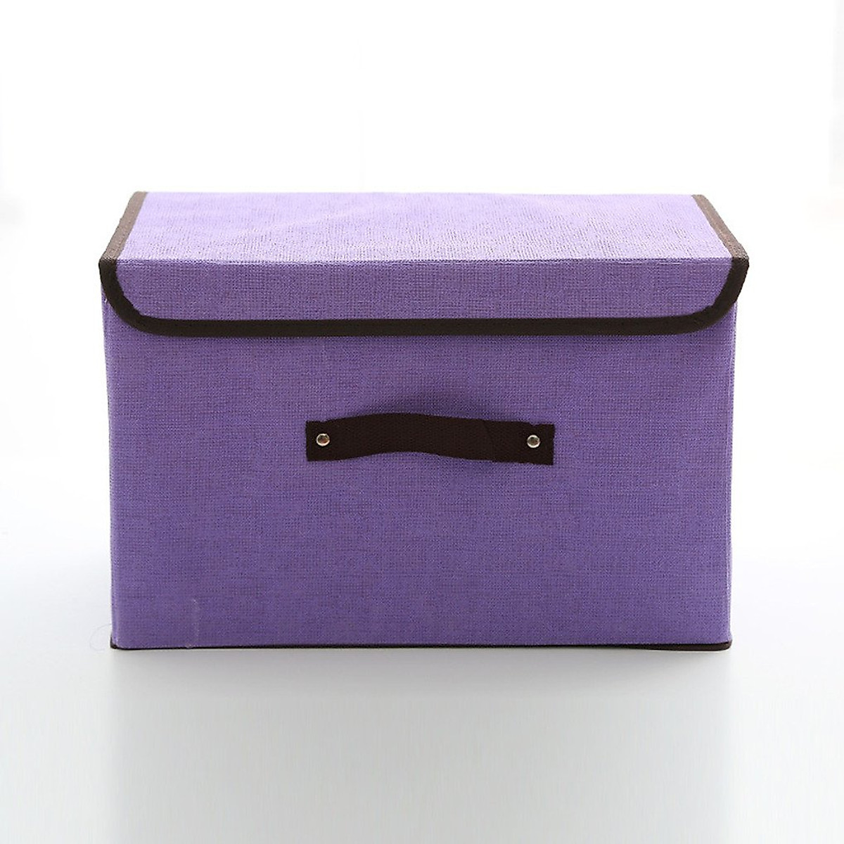 MOCOFO Set of 2 Foldable Storage Box with Lids and Handles Storage Basket Storage Needs Containers Organizer With Built-in Cotton Fabric Closet Drawer Removable Dividers