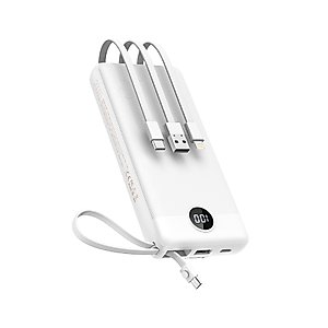 VEEKTOMX Portable Charger Built-in Cables, 20000mAh Power Bank for iPhone, USB C Fast Charge Battery Pack, Travel Essentials Backup Battery Bank, Compatible with iPhone 15/14, Samsung, Andriod, Etc