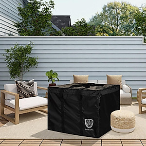 RUMIDOPH Outdoor Cushion Storage Bag Waterproof Square Large Patio Storage Bags with Zipper for Outdoor Furniture Cushion, 32 x32 x24IN