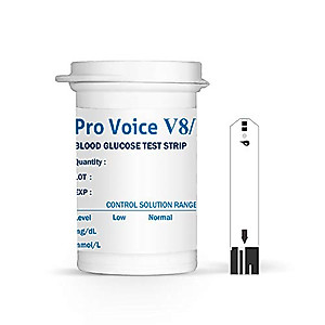 FORA Pro Voice V8 V9 Blood Glucose Test Strips for Precise Blood Sugar Measurement for Diabetes and Your Diabetic Diet - 50 Count