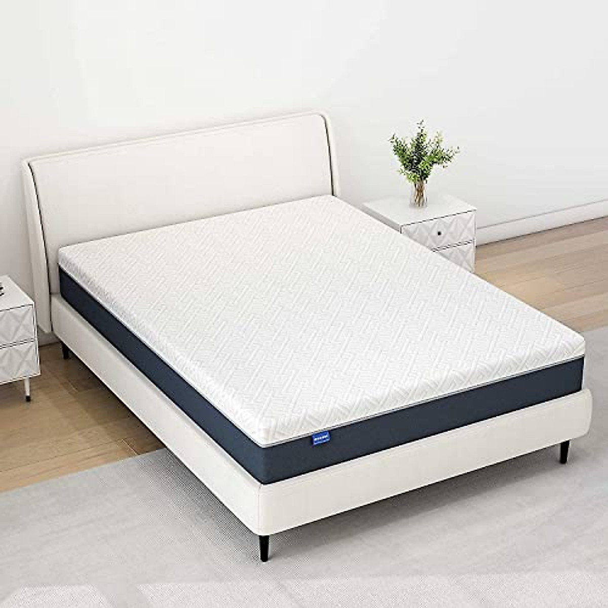 HOXURY Queen Mattress, 10 Inch Green Tea Memory Foam Mattress in a Box, Medium Firm Queen Size Mattress for Cool Sleep & Pressure Relief, CertiPUR-US Certified