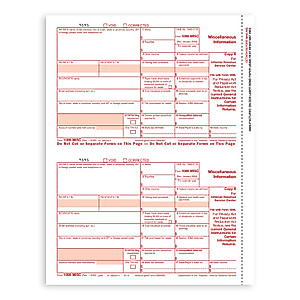 1099 MISC Forms 2022, 4 Part Tax Forms Kit, 25 Vendor Kit of Laser Forms, Compatible with QuickBooks and Accounting Software, 25 Self Seal Envelopes Included