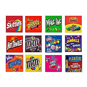 Vinyl Peel and Stick 2.5 x 2.5 Bulk Vending Candy Machine Labels2.5" (12 Pack)