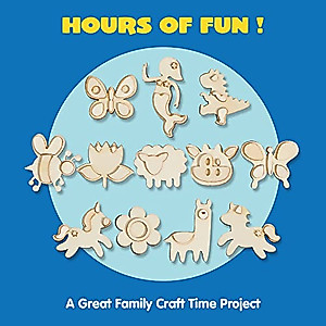 JOYIN Wooden Magnets, Spring Arts & Crafts for Boys and Girls Ages 4+, Childrens Painting Craft Activities Kit, Craft Toys Gifts for 4, 5, 6, 7, 8, 9, 10, 11 & 12 Year Old Kids