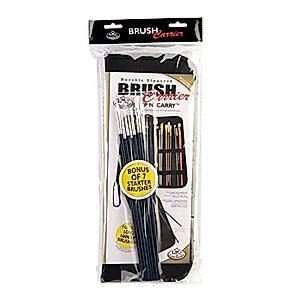 Royal & Langnickel Keep N' Carry Brush Carrier, Long Handle - Includes 7 Starter Brushes, 8pc