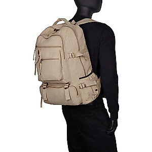 Fox Outdoor Products Retro Cantabrian No Leather Trim Excursion Rucksack, Black, 20 1/2" x 14" x 7"