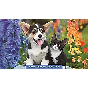 Whiskers & Paws 2023 – 2024 28 Month Planner: 2 Year Calendar Planner