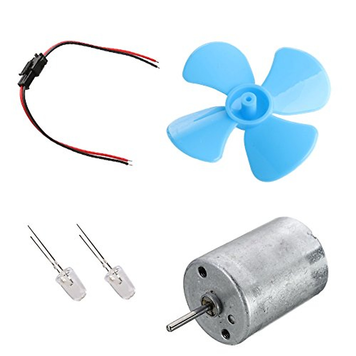 NA. Newesoutorry Power Generator, DIY Kits 6-9V Wind Turbine Micro Motor/Mini Blue Leaf Paddle/Diodes/Cables