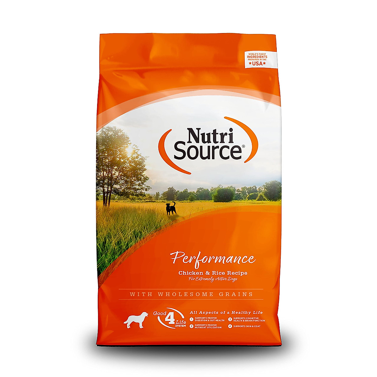 NutriSource Performance Dog Food, Made with Chicken and Rice, with Wholesome Grains, 40LB, Dry Dog Food
