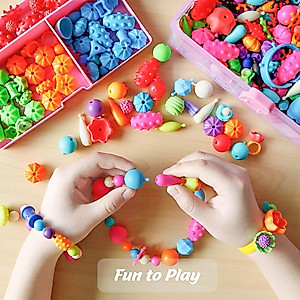 VERTOY Friendship Bracelet Kit and Pop Beads Jewelry Making Kit for Girls, STEM Arts and Crafts Toys for 3-10 Year Old Girls, Best Birthday Gifts for Girls and Toddlers, Value 2 Packs