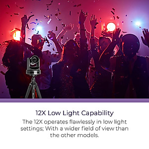 PTZOptics 12X SDI Gen 2 1080p Resolution Live Streaming Broadcast Camera Gray | HCM-1 White Small Universal Wall Mount Bracket- Streaming Bundle