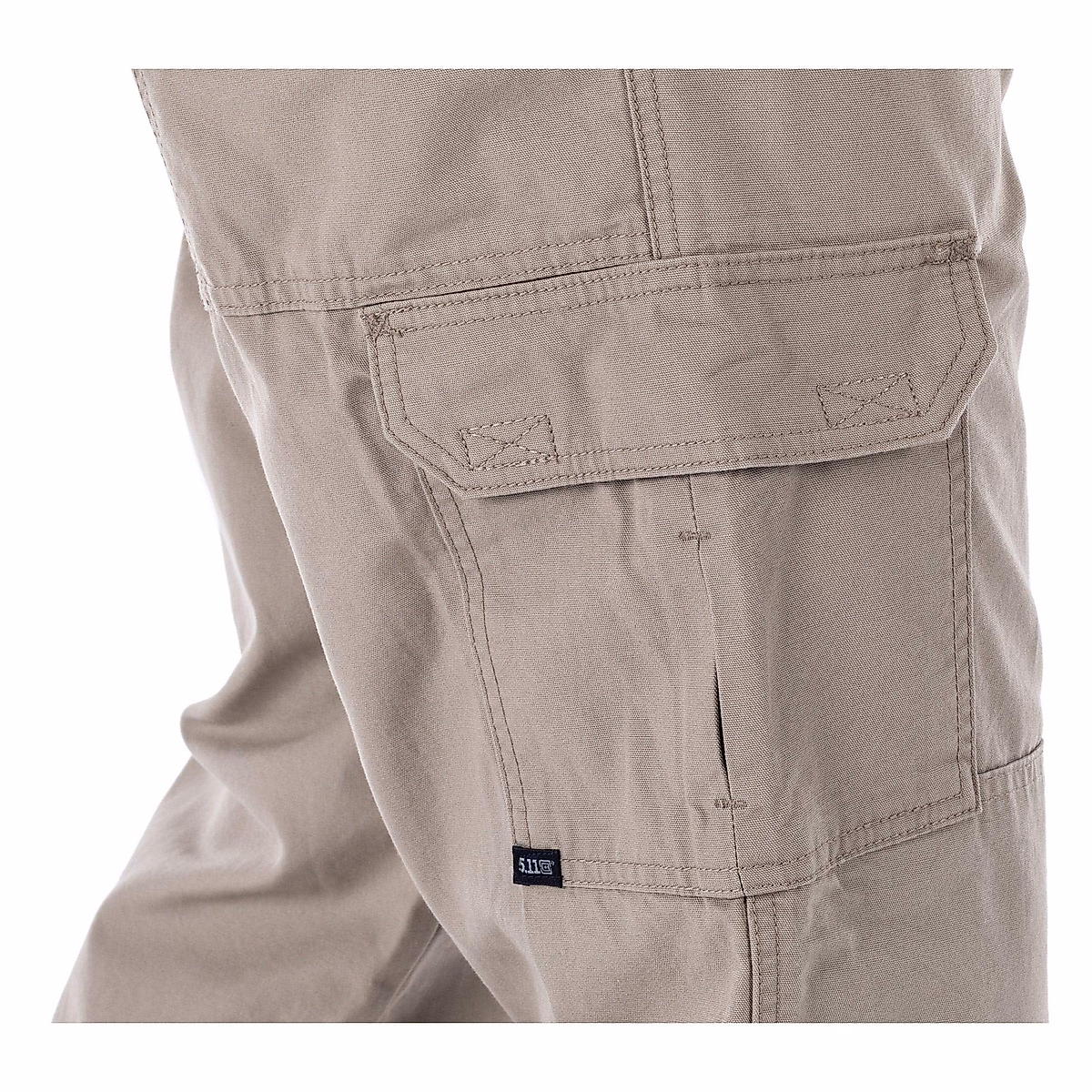 5.11 Tactical Men's Active Work Pants, Superior Fit, Double Reinforced, 100% Cotton, Khaki, 38W x 30L, Style 74251