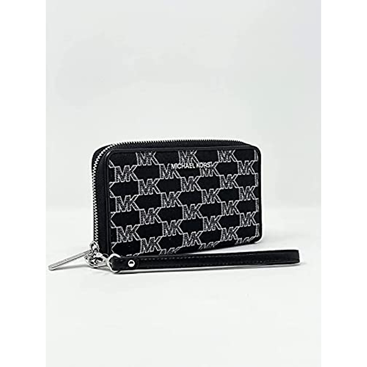 Michael Kors Jet Set Travel Large Phone Case Wristlet Wallet MK Black Multi