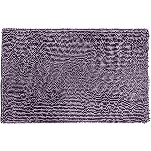 Amazon Basics Non-Slip Microfiber Shag Bathroom Rug Mat, 21" x 34", Lavender