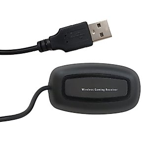 Wireless USB Gaming Receiver Adapter for Microsoft Xbox 360 Controllers, Desktop PC Laptop Gaming Adapter for Windows PC