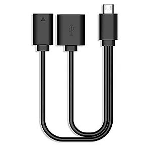 Rii F1 Micro USB Host OTG Adapter Cable Micro USB to USB For Smart TV, Compatible with Rii Keyboards, Logitech Keyboards, and Nintendo Switch, SNES, NES Classic