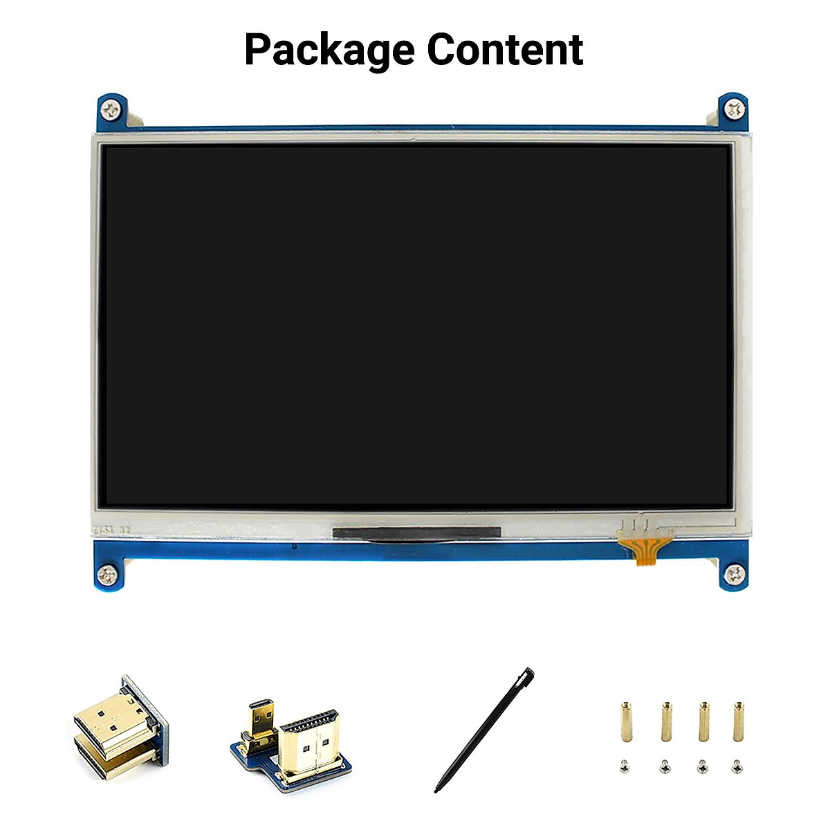 waveshare 7inch Resistive Touch Screen LCD Compatible with Raspberry Pi 4B/3B+/3A+/2B/B+/A+/Zero/Zero W/WH/Zero 2W CM3+/4 Series Boards 1024×600 Resolution HDMI IPS Supports Windows
