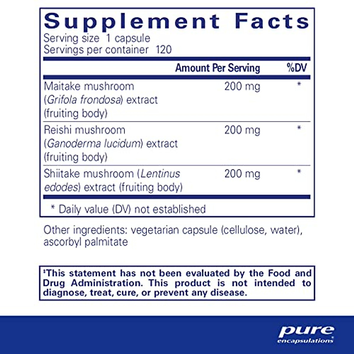 Pure Encapsulations M/R/S Mushroom Formula | Hypoallergenic Supplement Promotes Immune Health and Provides Broad-Spectrum Physiological Support | 120 Capsules