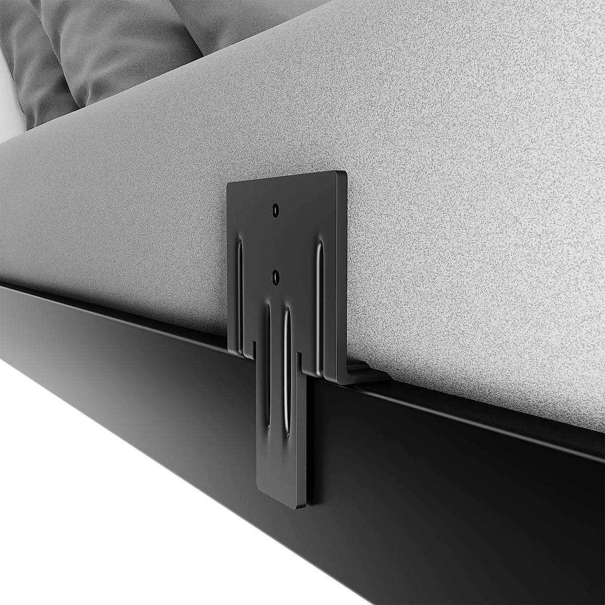 ZhouDaShu 6 Pcs Anti Slip Mattress Gripper, Non-Slip Mattress Gaskets or Metal Bed Frame, Mattress Slide Stoppers, Mattress Slipping Preventer, Bed Frame Holder to Keep Mattress from Sliding -Black