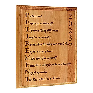 ThisWear Retirement Gifts Women Men Retirement 2023 Retired Poem Retirement Gift Ideas Coworker 7x9 Oak Wood Engraved Plaque Wood