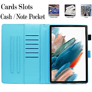 Nannxiebky Samsung Galaxy Tab A8 Case 10.5 Inch 2022, Multi-Viewing Angle Folio Stand Case with Auto Sleep Wake Feature for Galaxy A8 Tablet 2022 Model SM-X200/X205/X207, 02 Purple Butterfly